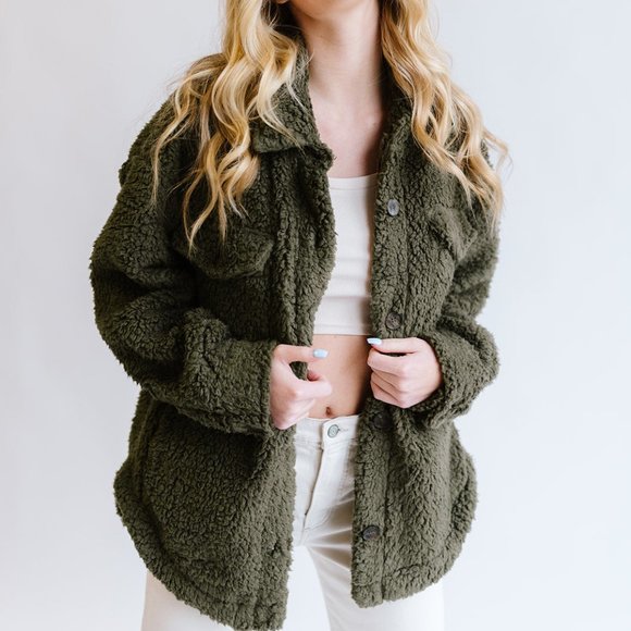 Tops | Sherpa Shacket | Poshmark